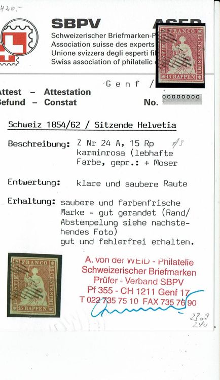 STRUBEL 15RP 24A3 S EIDG. RTE GEPR. BEFUND | Kaufen auf Ricardo