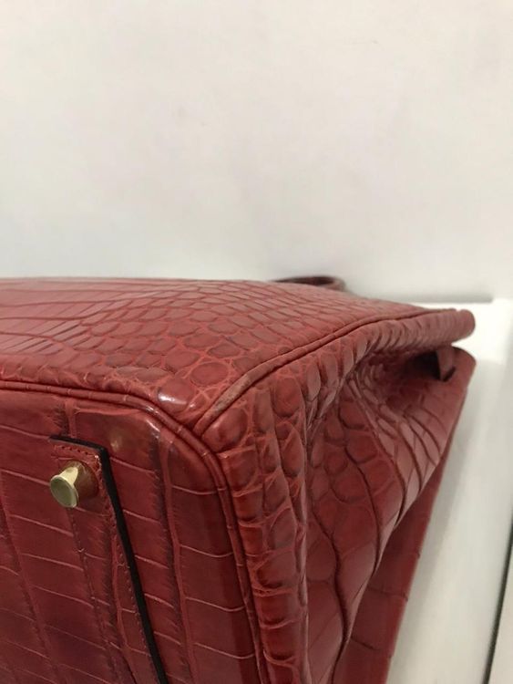 Hermes Birkin 35 RH Porosus Matte Ghw N complete Rec Cites (Gebraucht ...