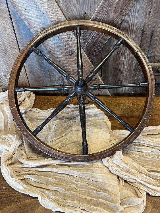 Antikes Spinnrad Holzrad Deko Vintage Shabby Chic Landhaus (Gebraucht ...
