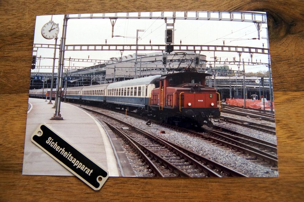 SBB Rangierlok Ee 3/3 Nr. 16408 mit DB Personenwagen (Foto) (Gebraucht ...