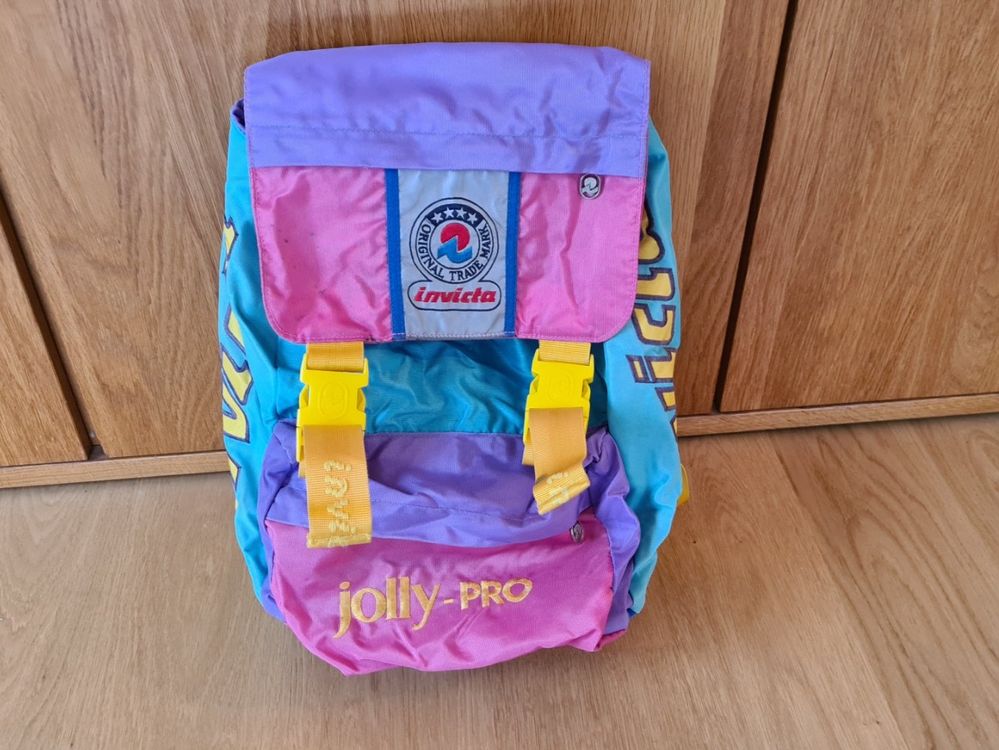 Original Vintage INVICTA Neon Farben Rucksack Anfang 90er | Kaufen auf ...