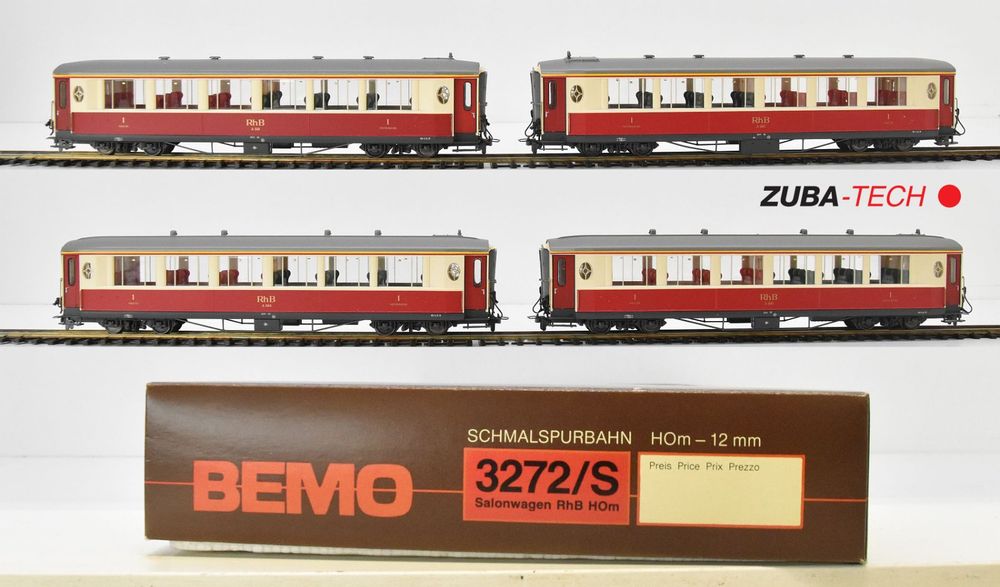 Bemo 3272/S Salonwagen-Set 4tlg. RhB H0m GS mit OVP | Kaufen auf Ricardo