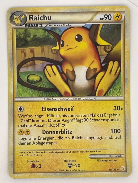 Raichu 10/123 Holo Pokémon HS Heart Gold & Soul Silver | Kaufen auf Ricardo