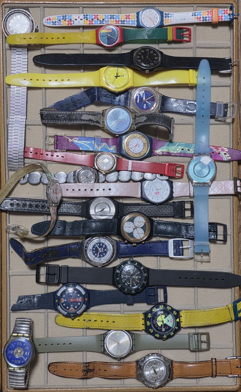 Lot de montres et bracelet Swatch vintage - Collection (Défectueux) à ...
