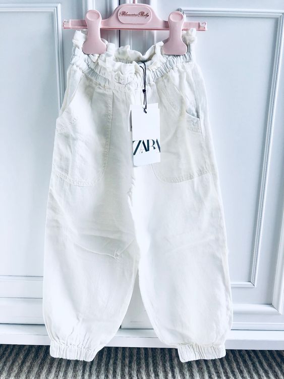 Zara girls ivory white 100% linen trousers 6 years NEW (Neu und originalverpackt) in Kilchberg ...