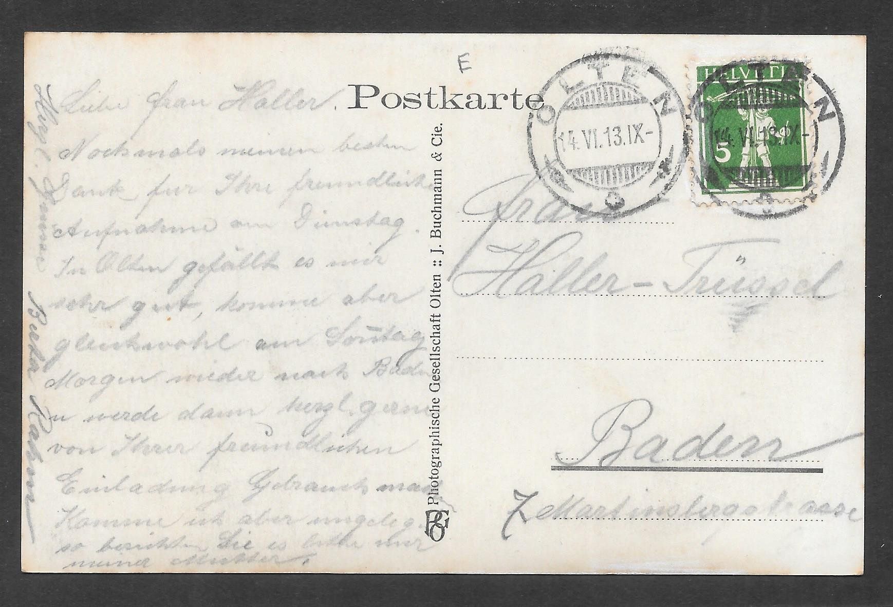 Olten Teilansicht mit Gäubahnbrücke und Säliquartier (Gebraucht) in Olten für CHF 75 – mit ...