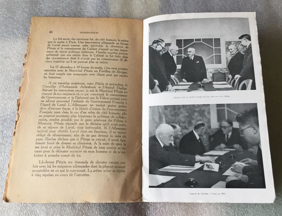 Pétain & les Allemands - Mémorandum d'Abetz Otto Abetz 1948 | Kaufen ...