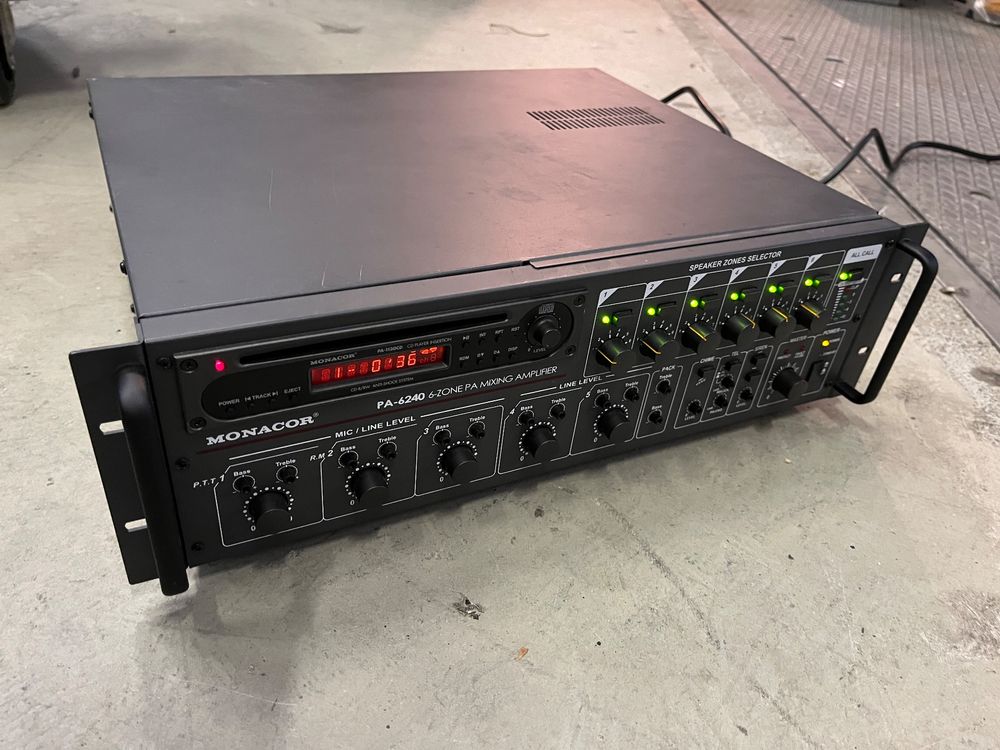 Monacor 100V Mehrzonen Mischer Verstärker PA-6240 (Gebraucht) in ...