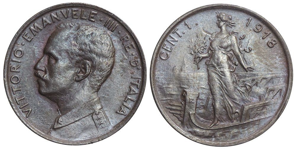 b- Italien, 1 Cent. 1918 Roma (01) (Gebraucht) in Chiasso für CHF 50 ...