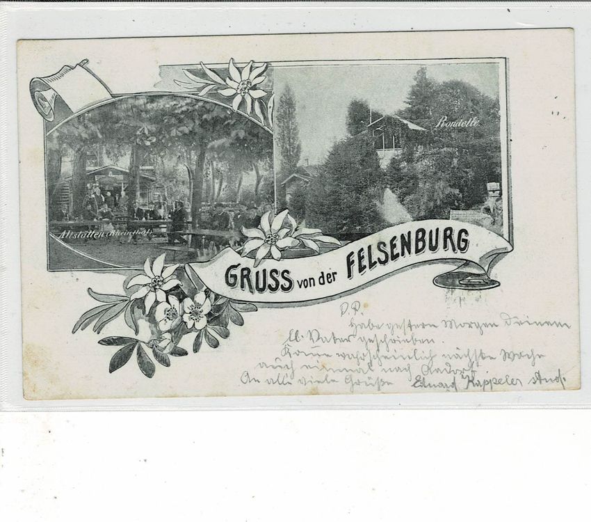 Gruss von der FELSENBURG Altstätten SG gel.1899! Tolle AK! | Kaufen auf Ricardo