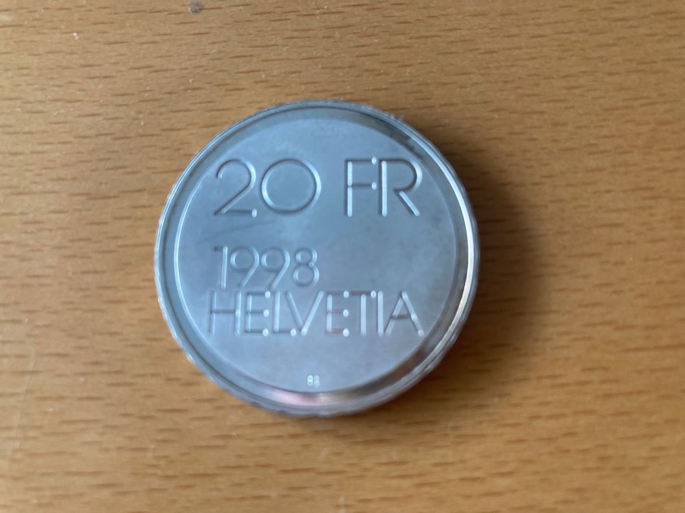 Gedenkmünze Schweiz 1998 Conrad Ferdinand Meyer Silber (Gebraucht) in Thun für CHF 19 – mit ...