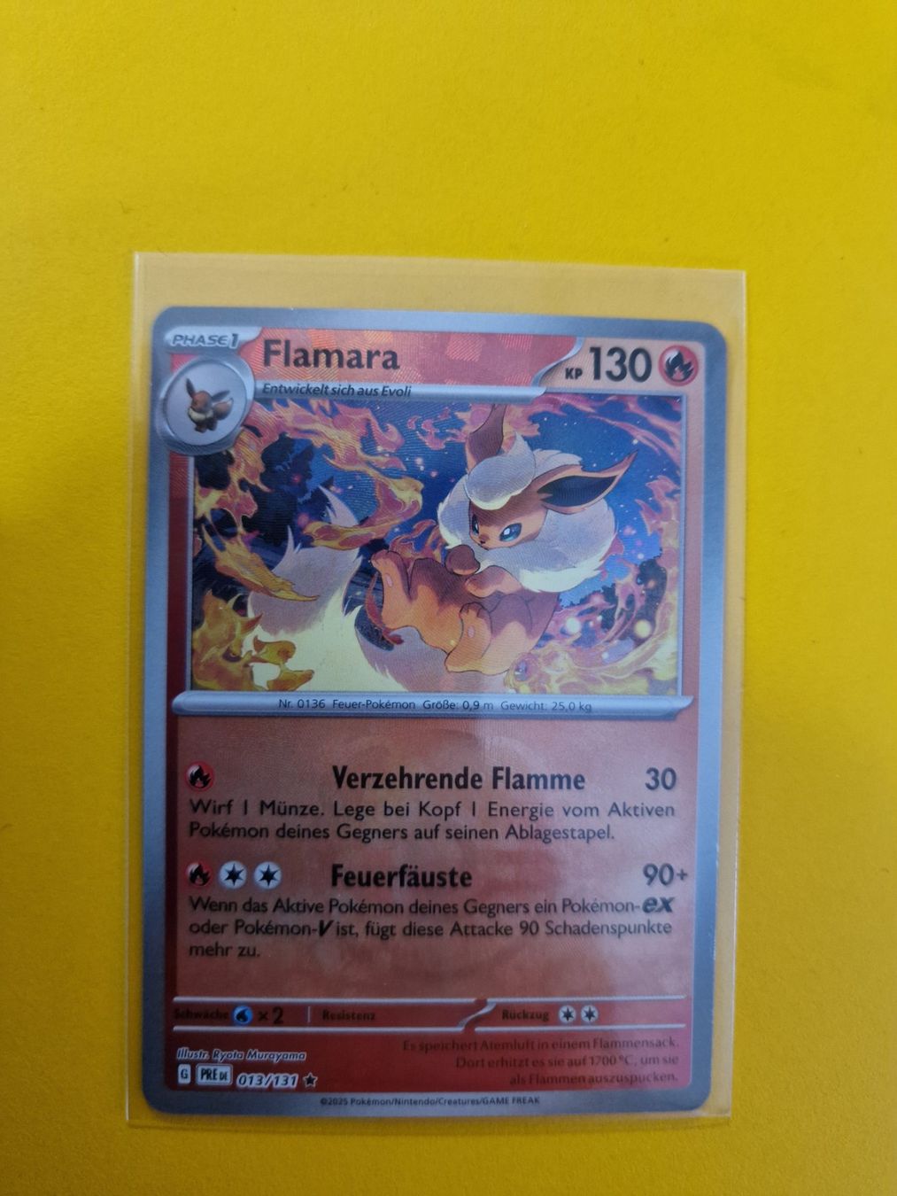 Pokemon Flamara/Flareon Prismatic Evolutions Master Ball DE (Gebraucht ...