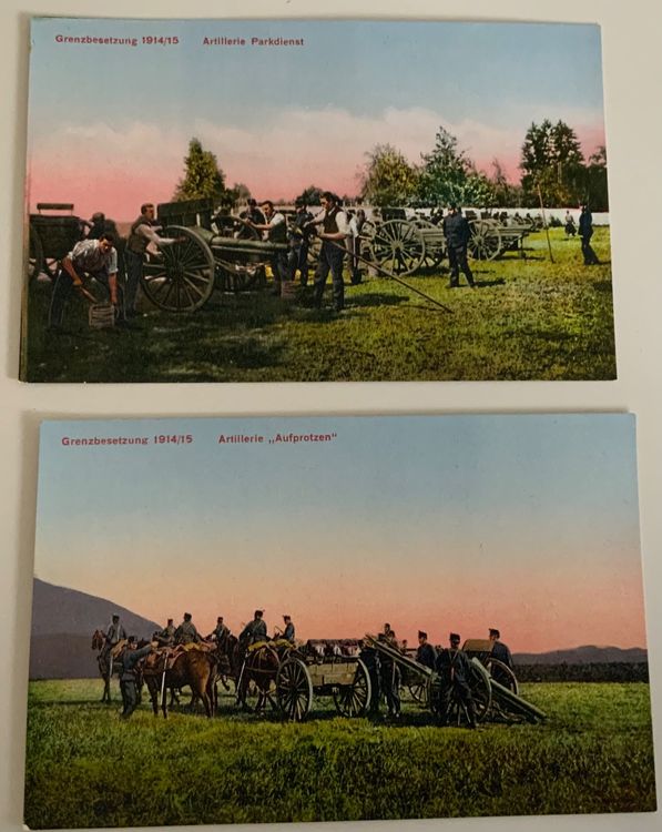 AK Grenzbesetzung 1914/15 - Artillerie - 2 AK | Kaufen auf Ricardo