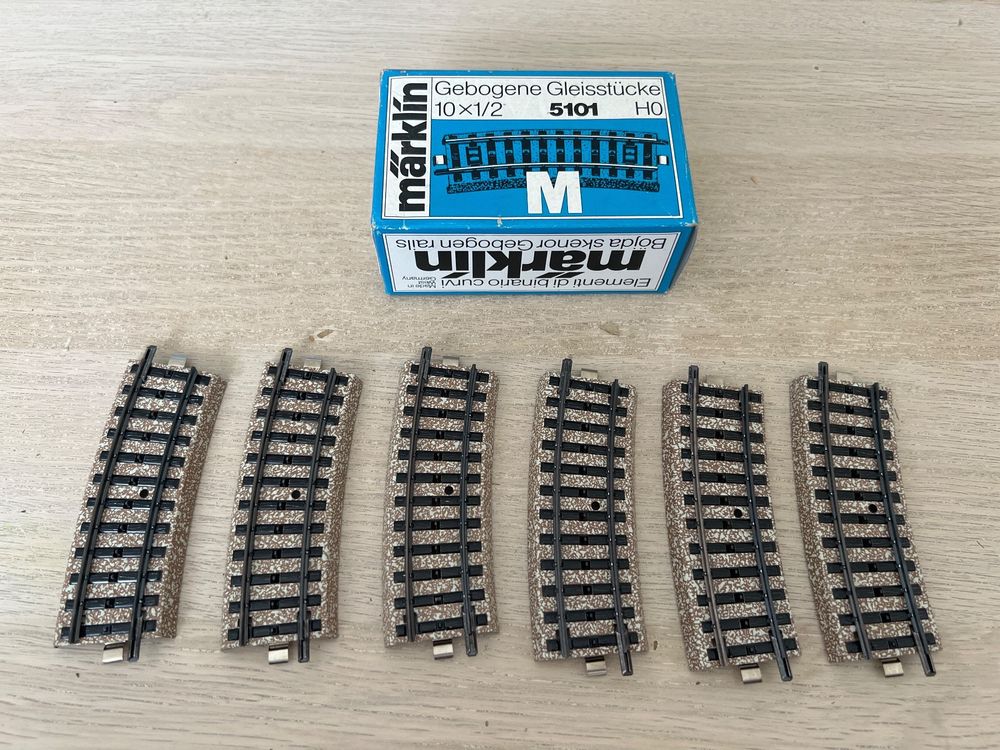 Märklin 6 x 5101 gebogenes gleis M H0 OVP (2) | Kaufen auf Ricardo