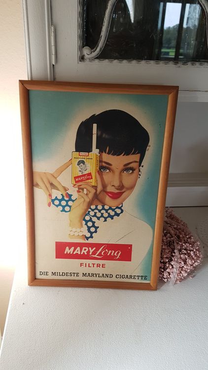Schöne Reklame Bild eingeramt "Mari Long Filtre" | Kaufen auf Ricardo