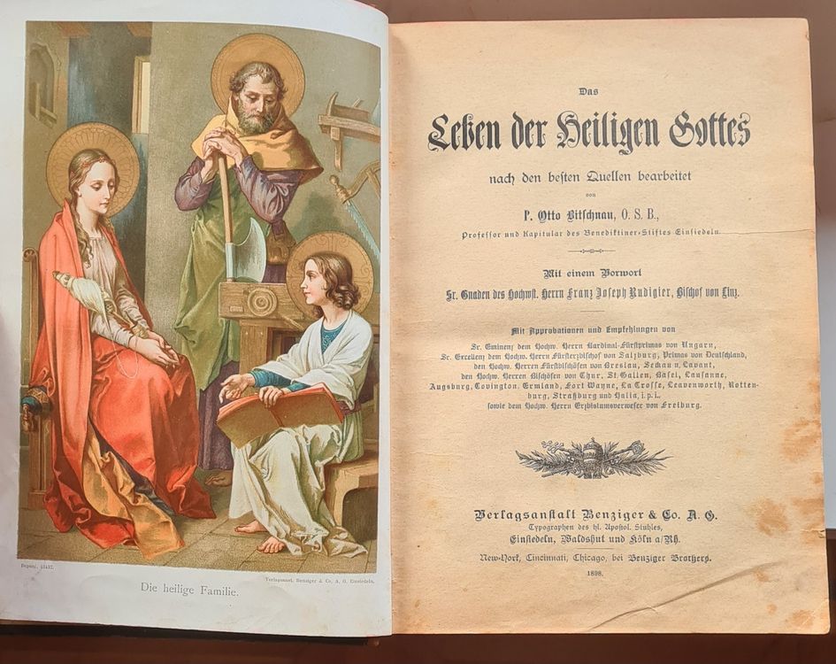 Antikes Buch "Heiligen-Legende" Leder gebunden | Kaufen auf Ricardo