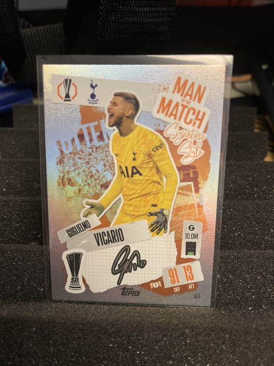 Topps Karte Guglielmo Vicario Autogrammkarte (Neu (gemäss Beschreibung ...