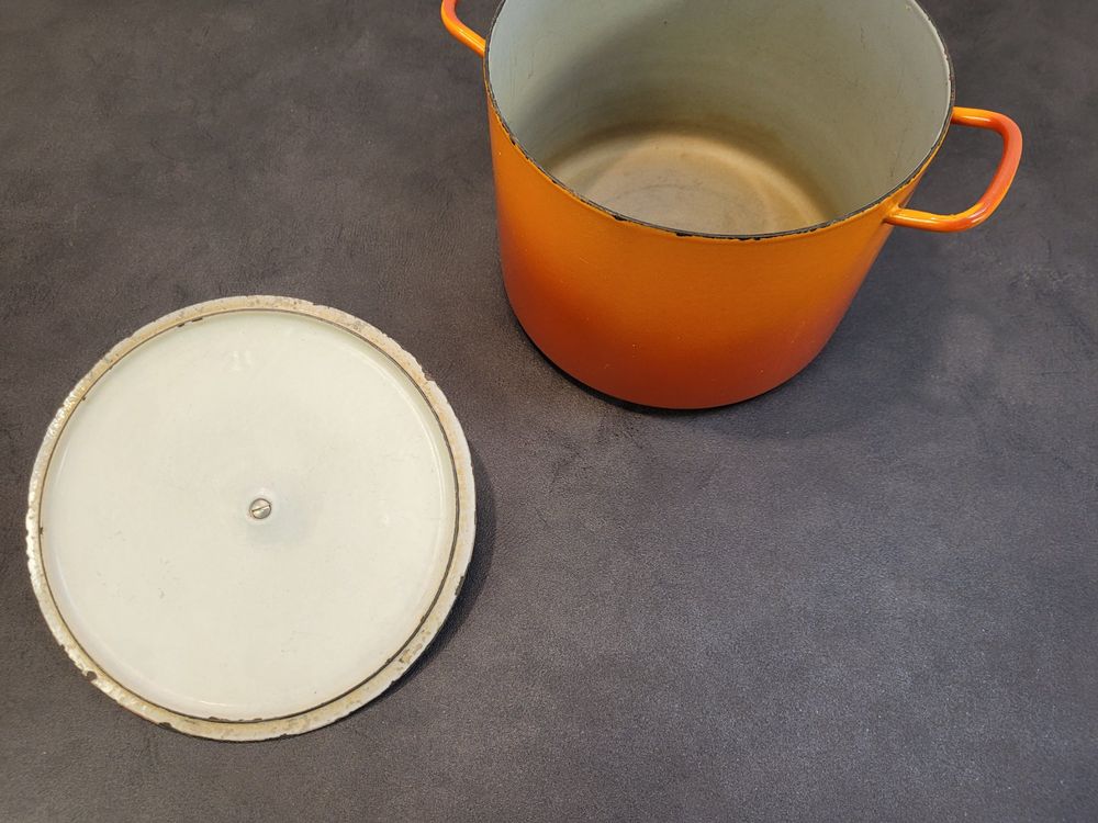 Gusseisen Topf Pfanne Gussdeckel Eisentopf emaille 22cm | Kaufen auf ...