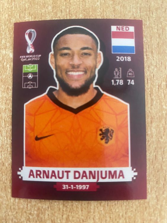 Panini WM 2022 NIEDERLANDE ARNAUT DANJUMA NED 17 (Gebraucht) in Reinach ...