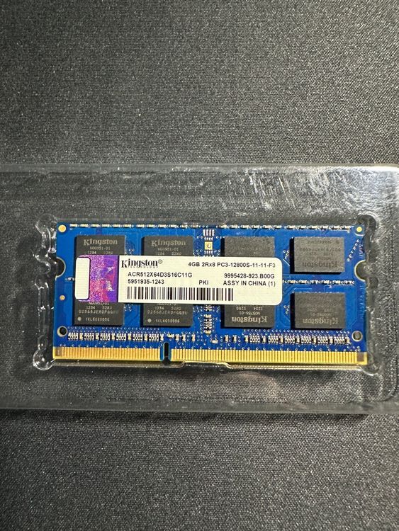Kingston 4 GB 2Rx8 PC3-12800S-11-11-F3 RAM (Neu und originalverpackt ...