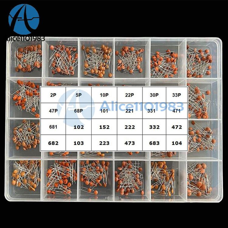 Keramik Kondensatoren Set mit 960 Stück 2pF-100nF / 50V (Neu und ...