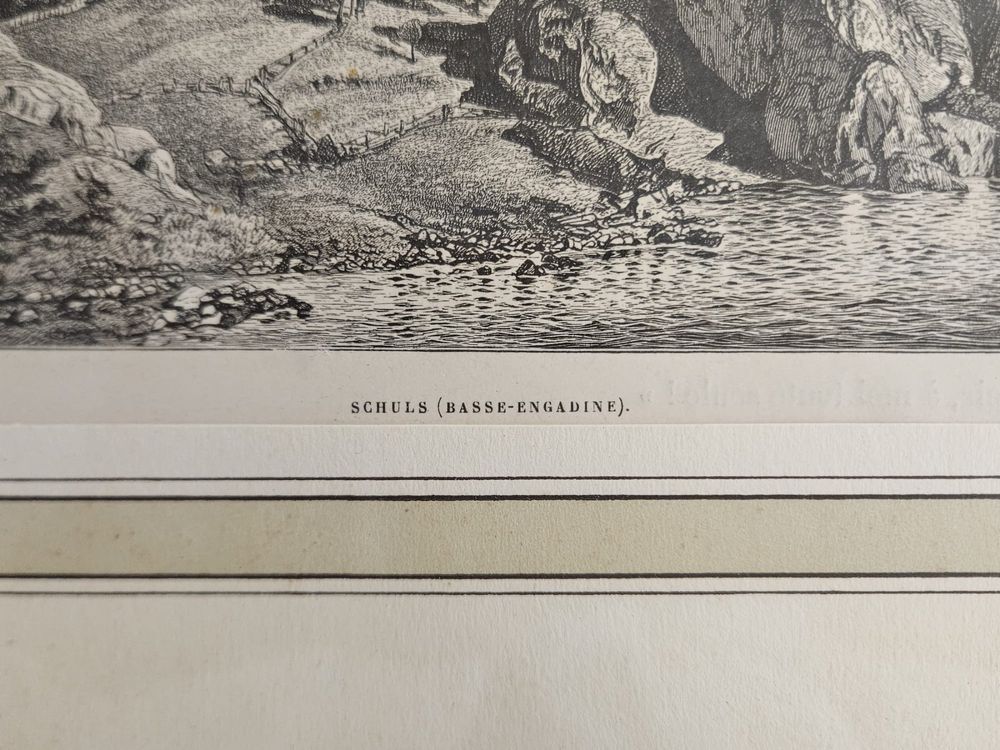 Schuls (Scuol) Engadin – alter Stich im Rahmen (Gebraucht) in Birr für ...