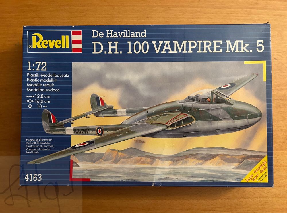 De Havilland DH100 Vampire Mk. 5 1/72e Revell (4163) (Neu und originalverpackt) in Fribourg für ...