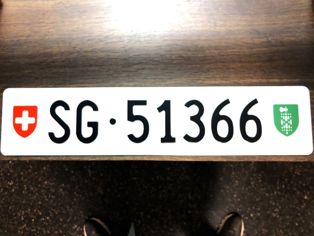 Autonummer Kennzeichen Kontrollschild * SG 51366 * (Gebraucht) in St ...
