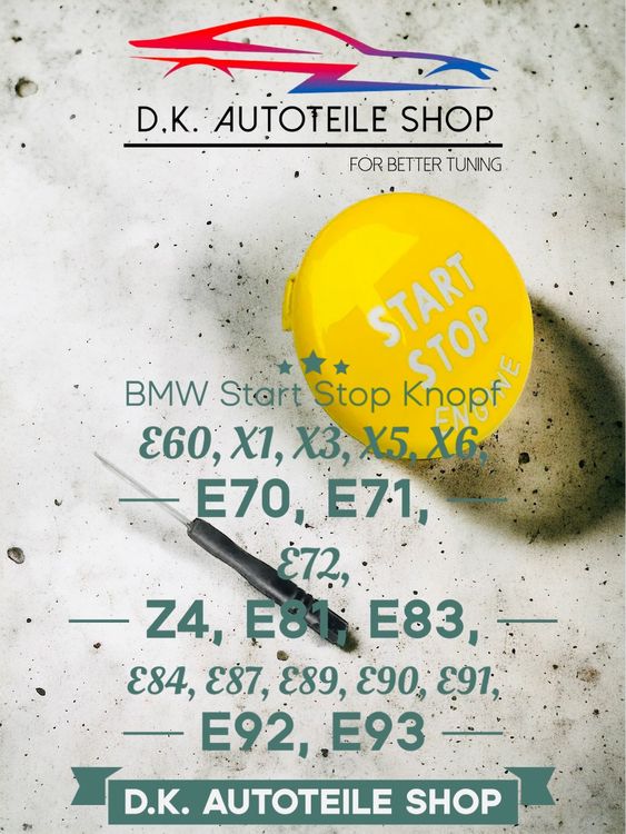 BMW Start Knopf E60 E70 E71 E81 E83 E84 E87 E89 E90 E91 E92 | Kaufen auf Ricardo