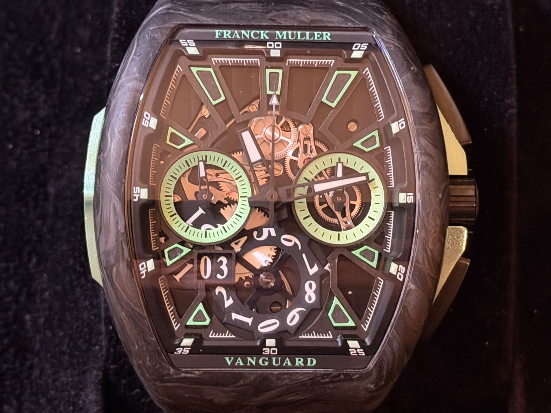 Frank Muller Vangard Krypton Racing Skeleton Grande Date (Gebraucht) in ...