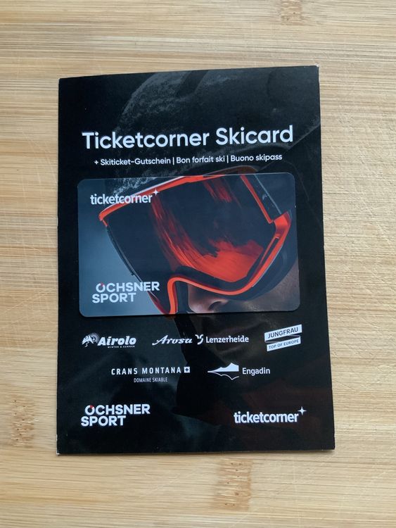 Ticketcorner Skicard, Skiticket-Gutschein | Kaufen auf Ricardo