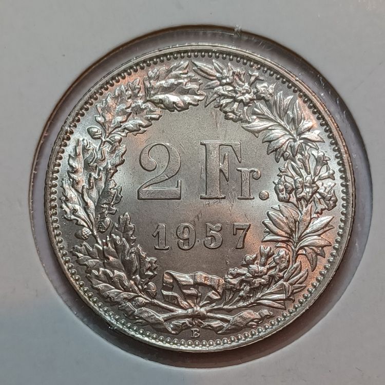 2 Franken 1957 stgl (Gebraucht) in Pfäffikon ZH für CHF 15 – mit Lieferung auf Ricardo kaufen