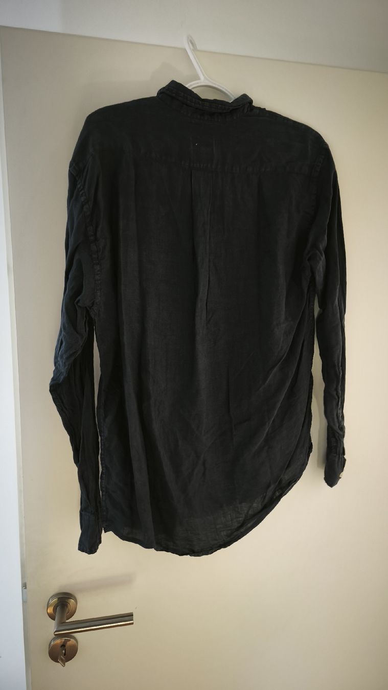 camicia a manica lunga Tipo's blu 100% Lino made in italy M (Usato) a ...