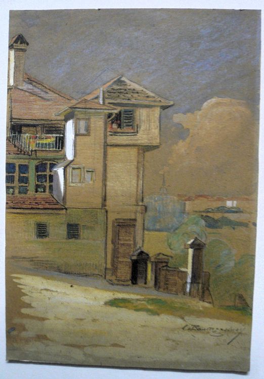 CHristian BAUMGARTNER Bern, Aquarell mit MÜSTER im Hintergru (Gebraucht) in Oberhofen am ...