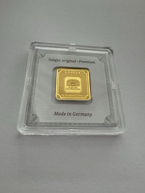5g Goldbarren Geiger original - Premium mit Zertifikat (Neu und ...