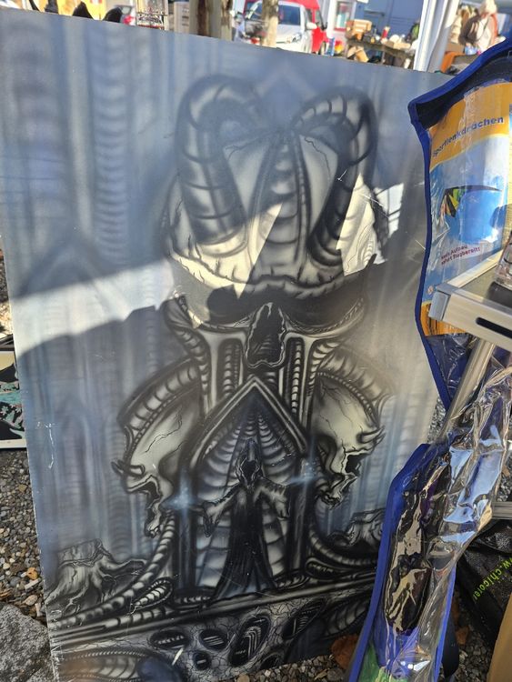 Alien Airbrush Gemälde, Fantasy Art, Unikat, Kunst! (Gebraucht) in ...