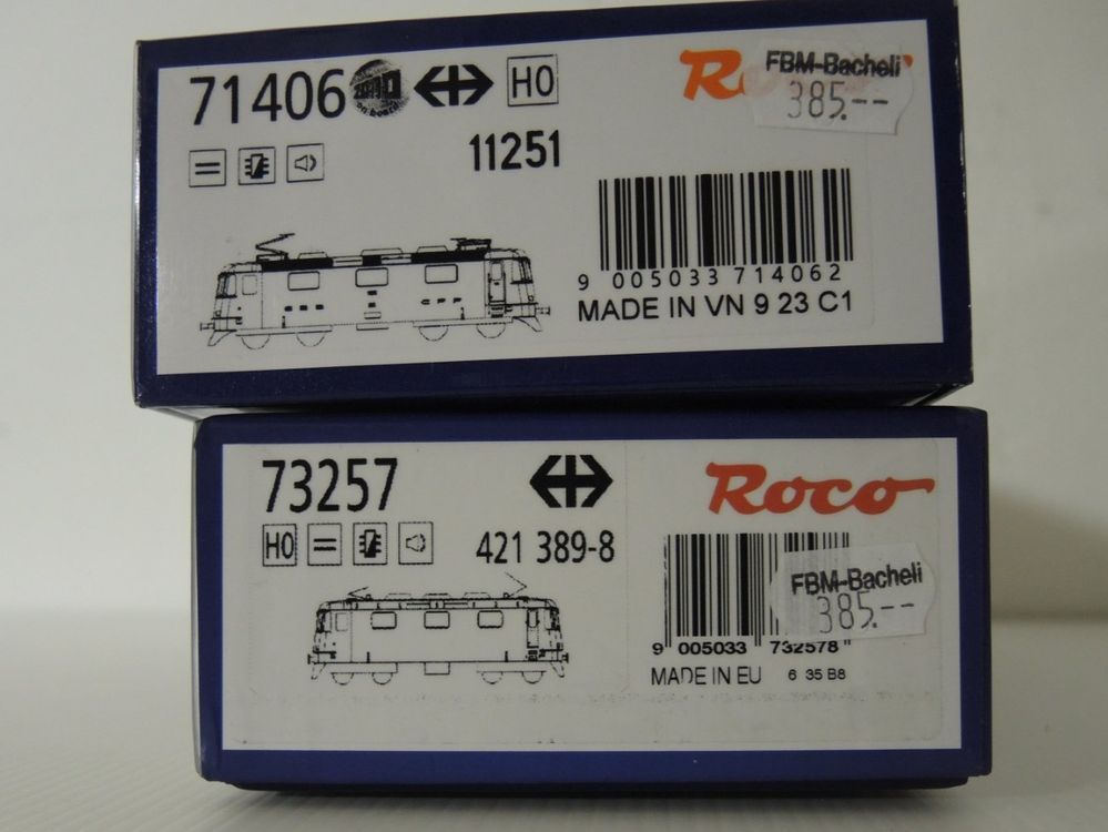 B8A: Roco 2 x BoBo2 11251 TEE & 421 389 mit DC/Sound (Neu und ...