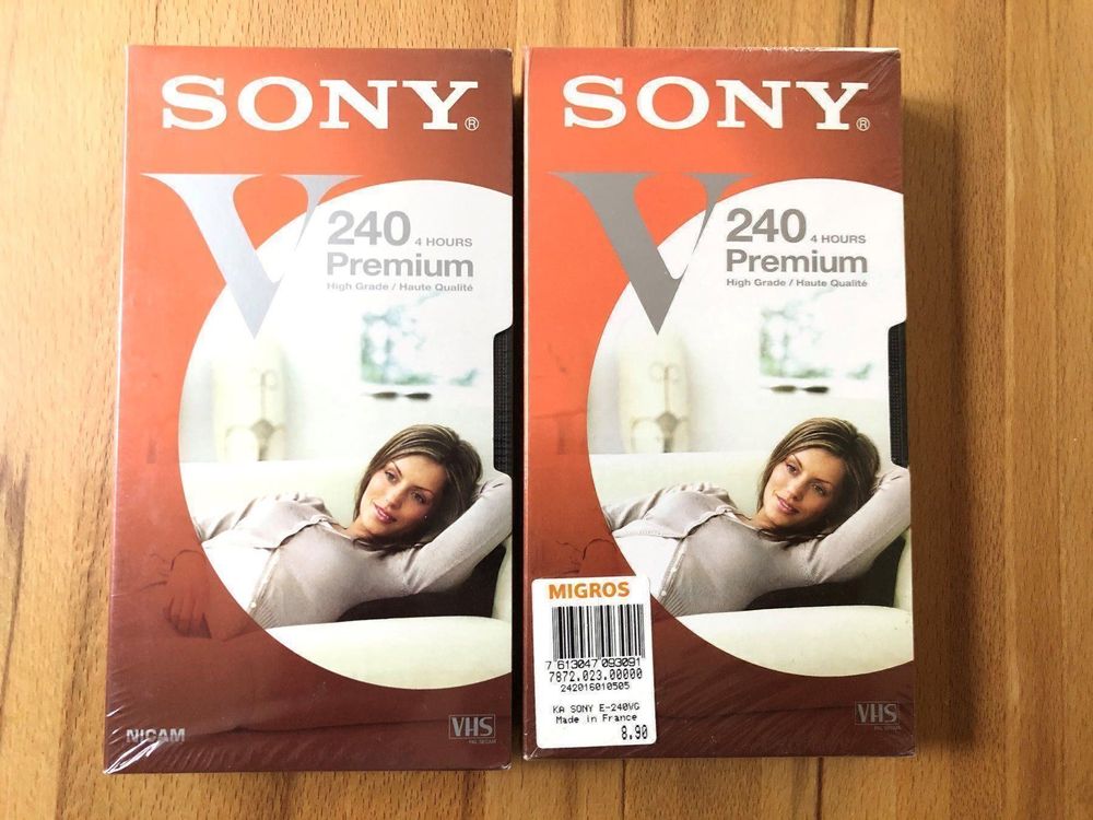 2 VHS Kassetten OVP Sony Premium 240 Min (Neu und originalverpackt) in Basel für CHF 17 – mit ...
