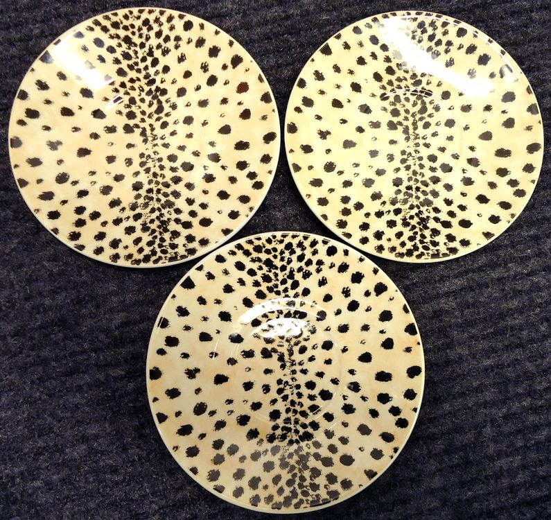 🐆3 coole Teller "Leopard/Animal Print", Made in Italy 🍽️💫 (Gebraucht ...