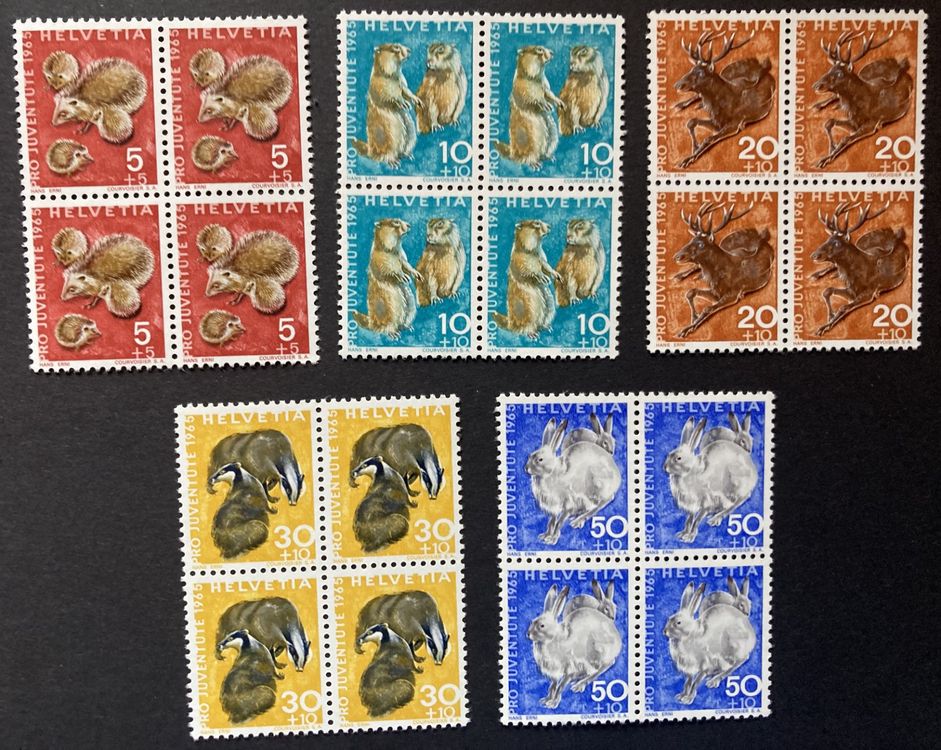 1965, PJ Viererblöcke (**) Sammlung oder Frankatur !! (Neu (gemäss Beschreibung)) in Flawil für ...