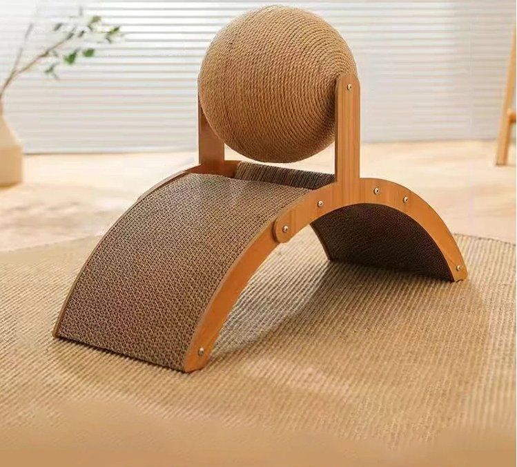 Kratzinsel für Katzen aus Holz und Pappe - Gratoir pour chat (Neu und ...