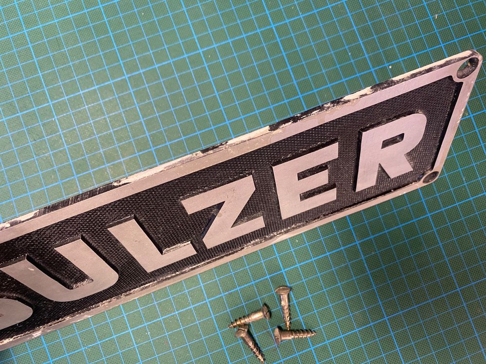 SULZER Emblem Logo Tafel Aluguss | Kaufen auf Ricardo