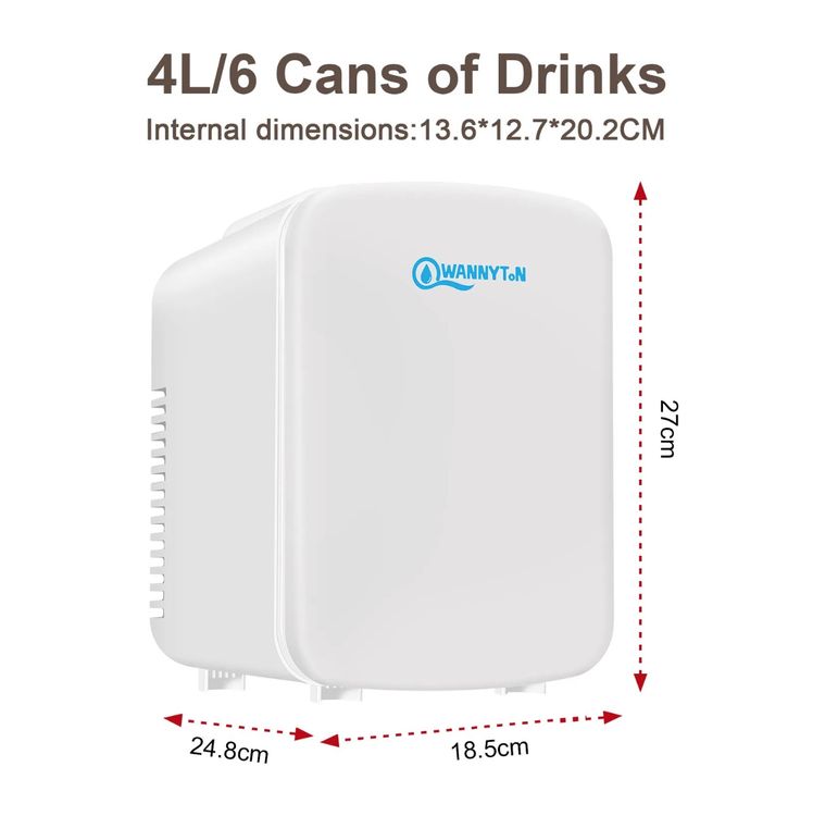 + Mini Kühlschrank 4L tragbarer Kühlschrank mit heiss Weiss (Neu und ...