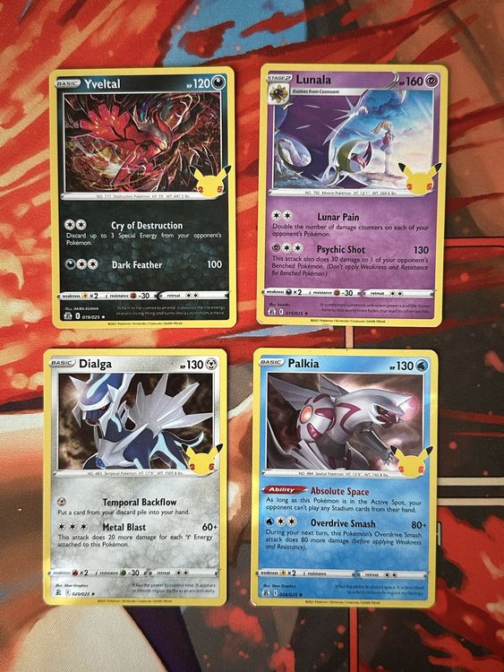 POKEMON Lot 4 cartes celebrations legendaires | Kaufen auf Ricardo