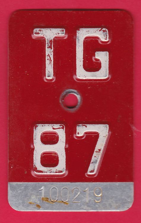 VELONUMMER / FAHRRADSCHILD, TG 87 | Kaufen auf Ricardo