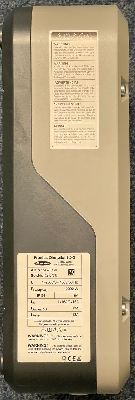 Fronius Ohmpilot 9.0-3 Verbrauchsregler Heizstab Warmwasser (Gebraucht ...