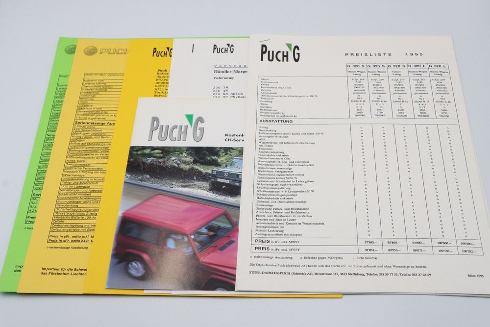 Original Mercedes Puch G Klasse 1995 Preislisten Prospekt! | Acheter ...