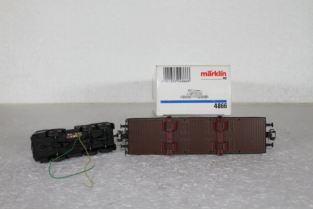 Märklin 4866 DR Schwerlast-Flachwagen mit Kaelble LKW (Gebraucht) in ...
