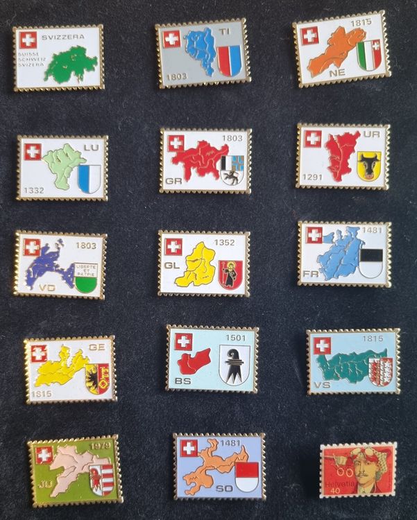 Pins Briefmarken Schweiz Kantone (Gebraucht) in Grenchen für CHF 7 – mit Lieferung auf Ricardo ...