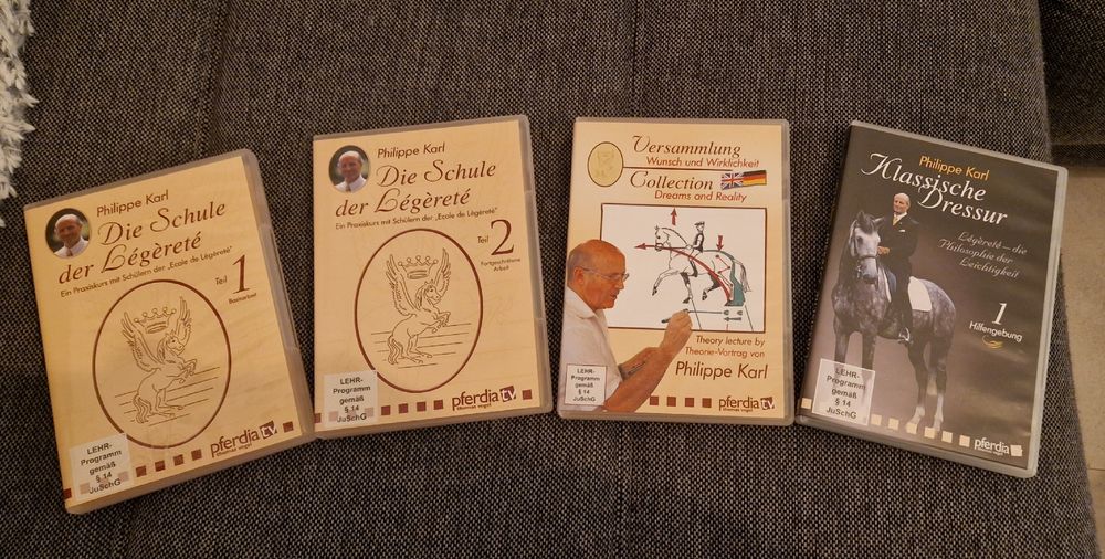 4 DVDs Philippe Karl Ecole de Légèreté Klassische Dressur (Gebraucht ...